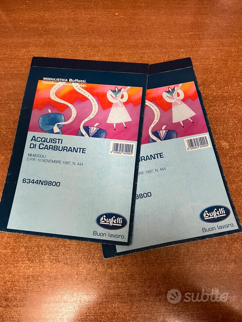 Modulistica Buffetti Acquisti di carburante - Collezionismo In vendita ...