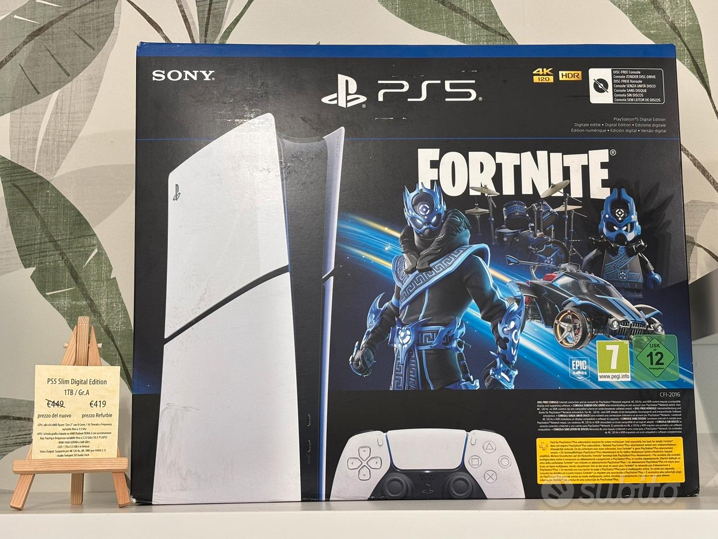 Sony PS5 Slim Digital Edition + Fortnite Bundle - Console e Videogiochi ...