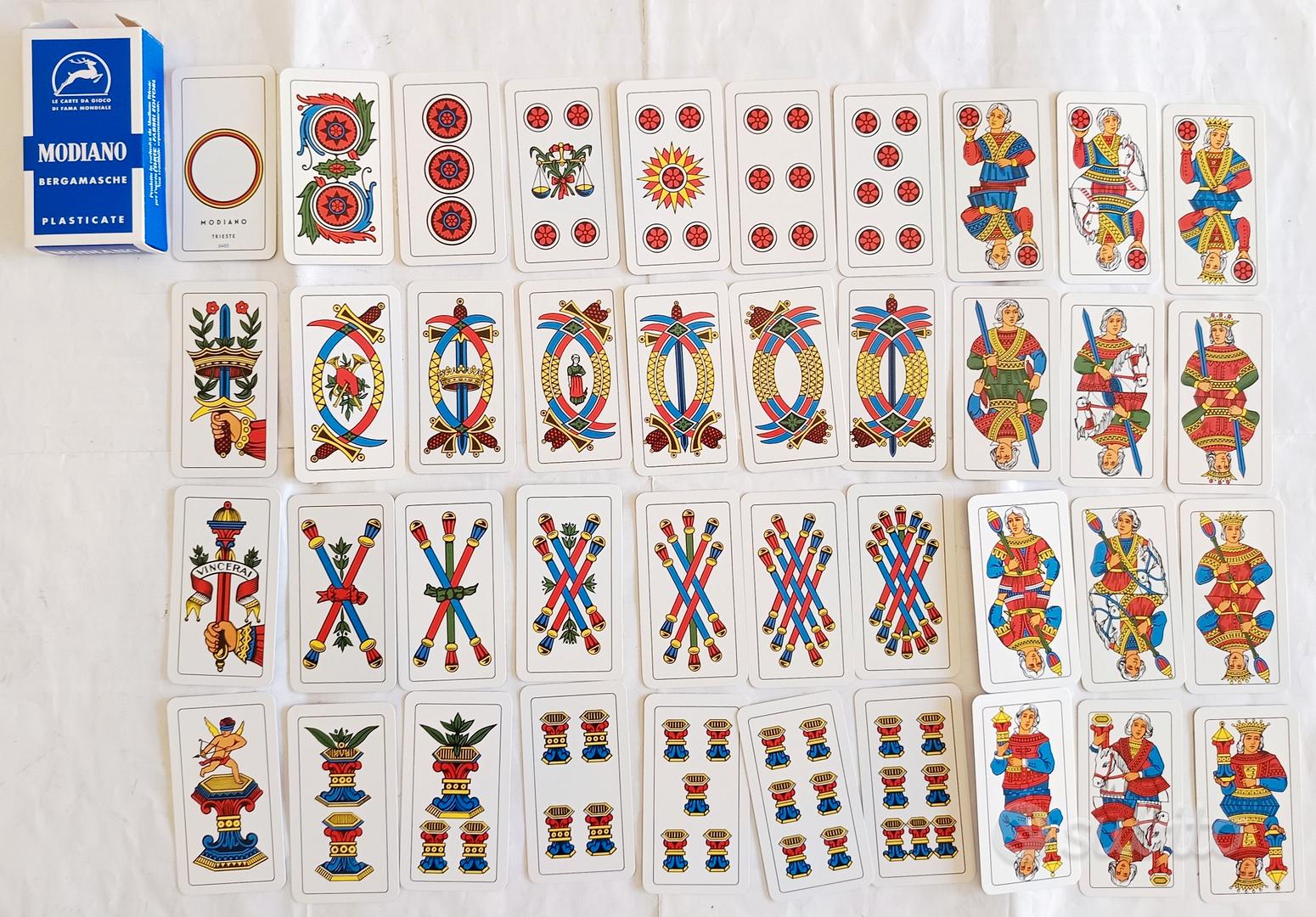 Carte gioco regionali Modiano Bergamasche plastifi - Collezionismo In ...