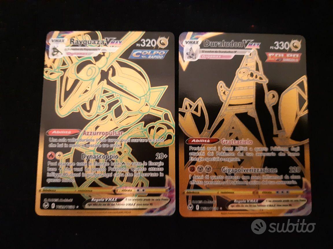 Pokémon Carte Rare Rayquaza Vmax E Duraludon Vmax Collezionismo In