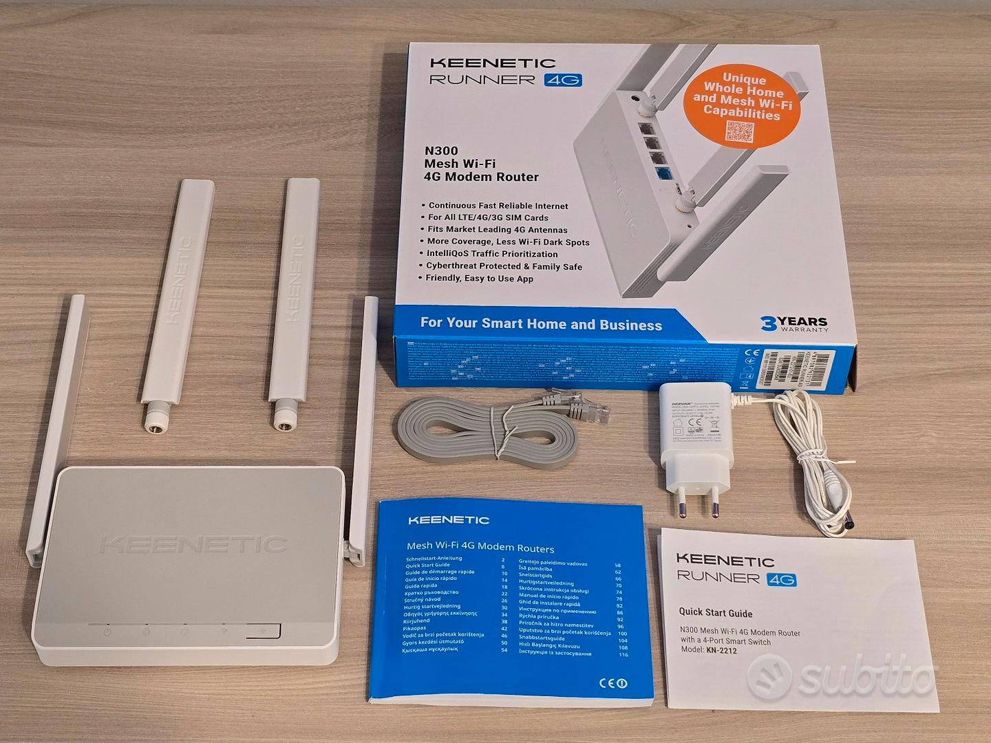 Modem Router Keenetic Runner 4g N300 Mesh WI-FI EU - Informatica In ...