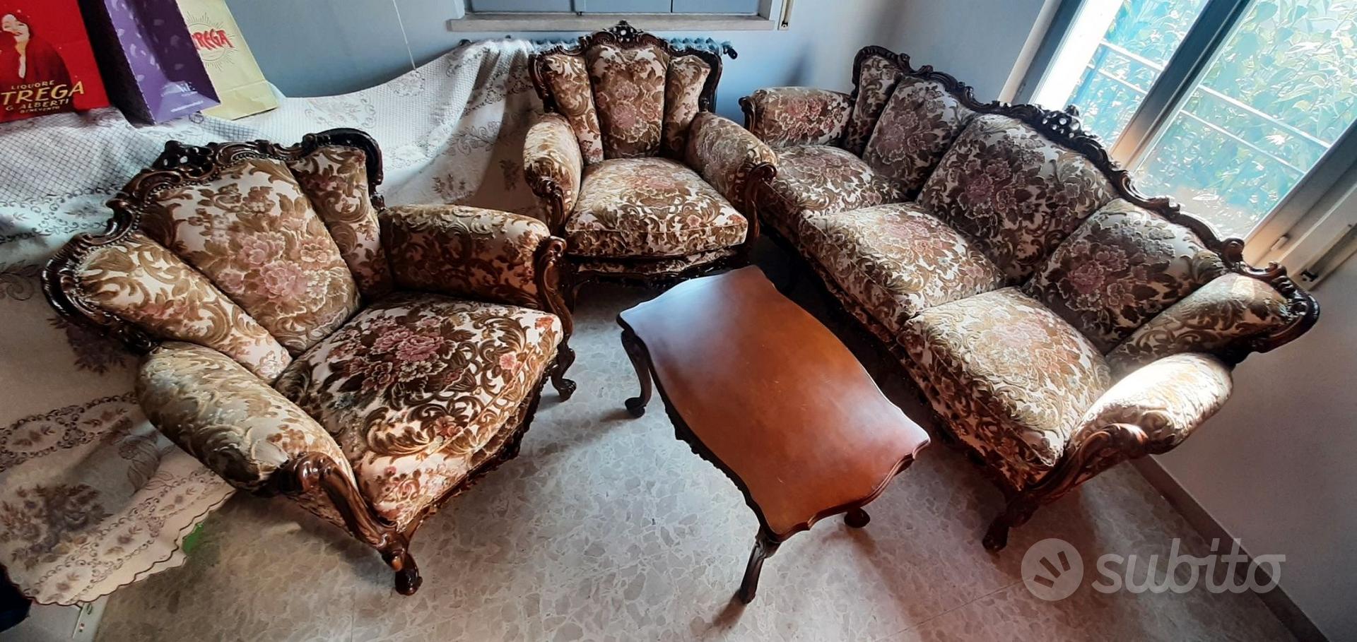 Salotto barocco: divano 3p + 2 poltrone + tavolino - Arredamento e ...