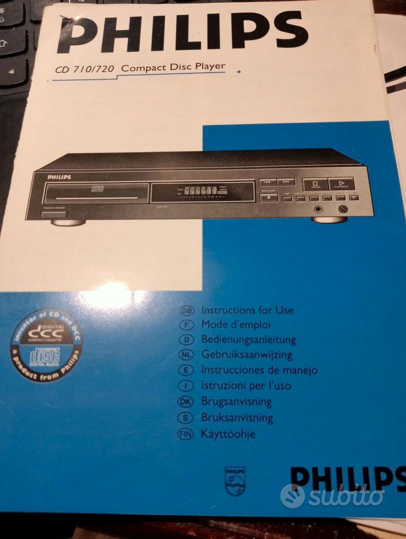 PHILIPS Compact Disc Player CD 710 - Audio/Video In vendita a Roma
