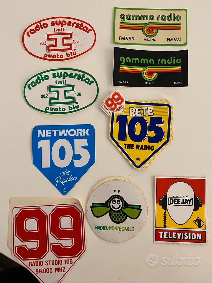 Adesivi sticker radio anni 80 90 - Collezionismo In vendita a Milano