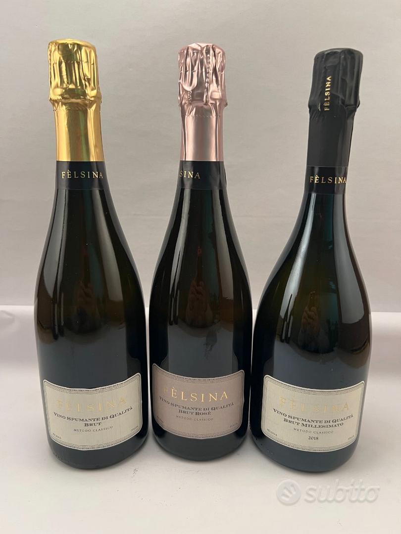 Tris Felsina Spumanti Brut + Millesimato + Rosè - Collezionismo In vendita a Varese