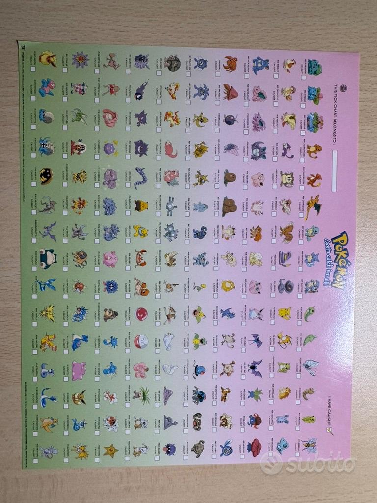 Poster Pokemon Vintage Raro 2000 - Collezionismo In vendita a Torino