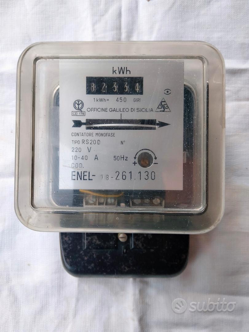Vecchio contatore monofase Enel vintage - Collezionismo In vendita a ...