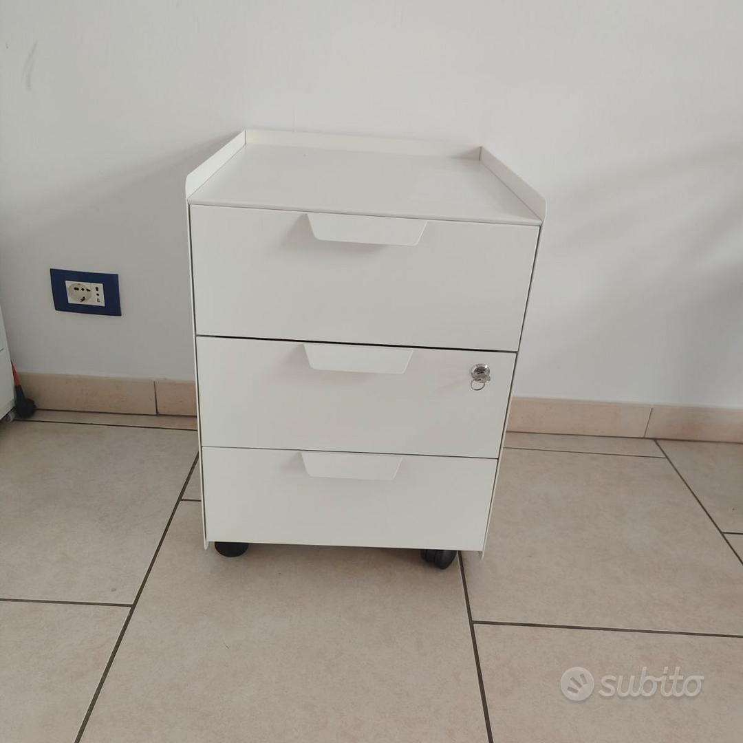 Cassettiera, 3 cassetti con rotelle, bianco - Arredamento e Casalinghi ...