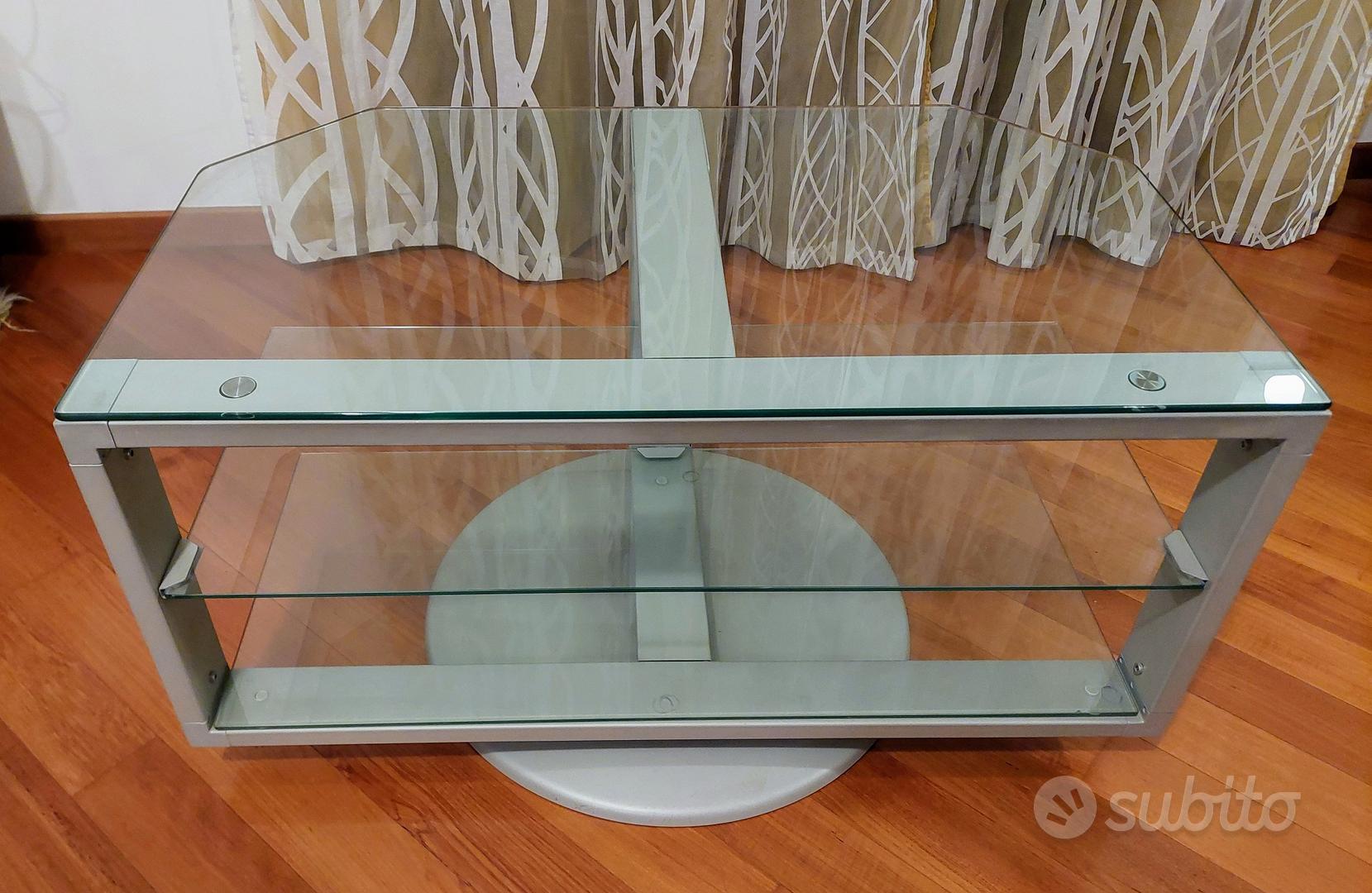 mobile porta TV ed elettroniche in vetro e metallo - Arredamento e ...
