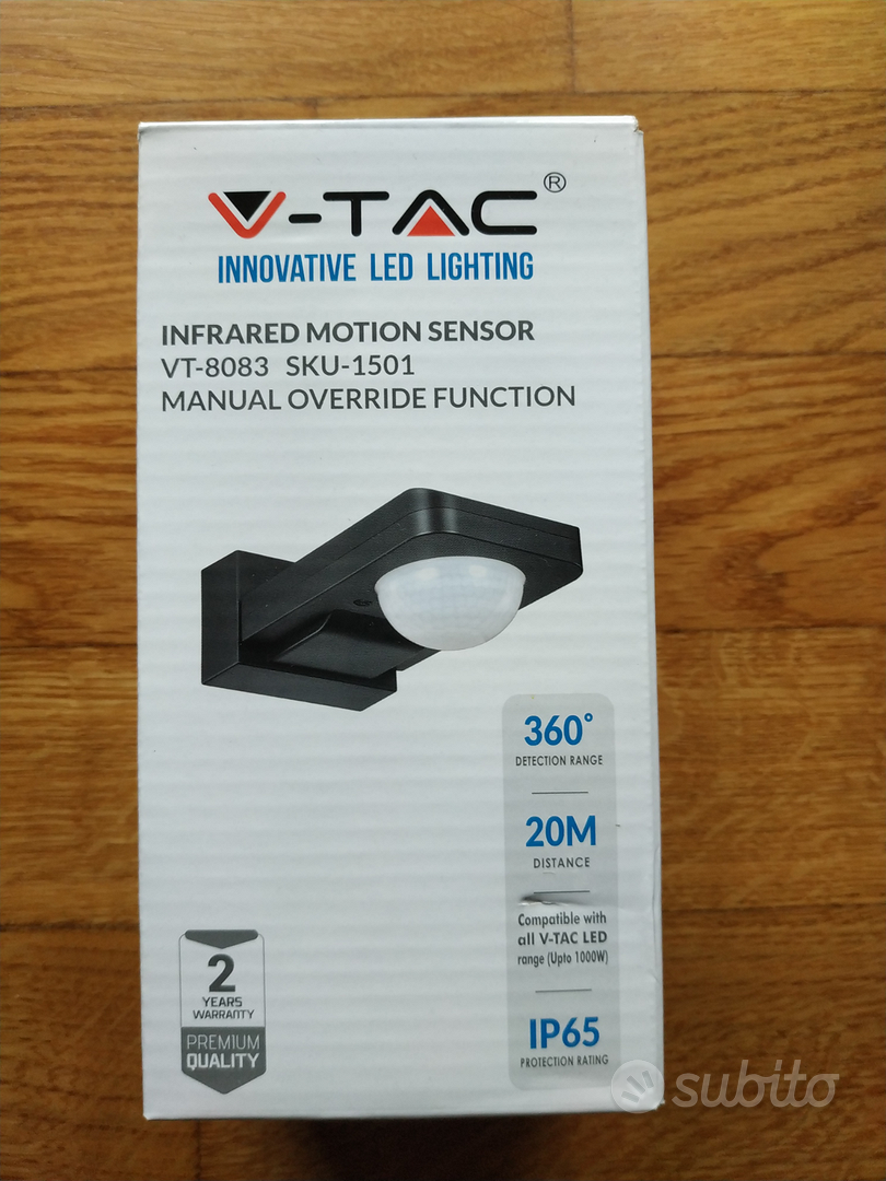 Sensore infrarossi v-tac vt-8083 sku-1501 - Giardino e Fai da te In ...