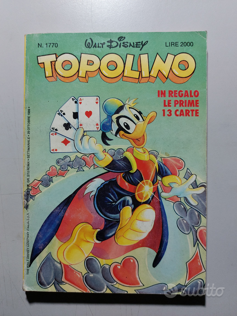 Fumetto Disney, TOPOLINO n. 1770 - Collezionismo In vendita a Torino