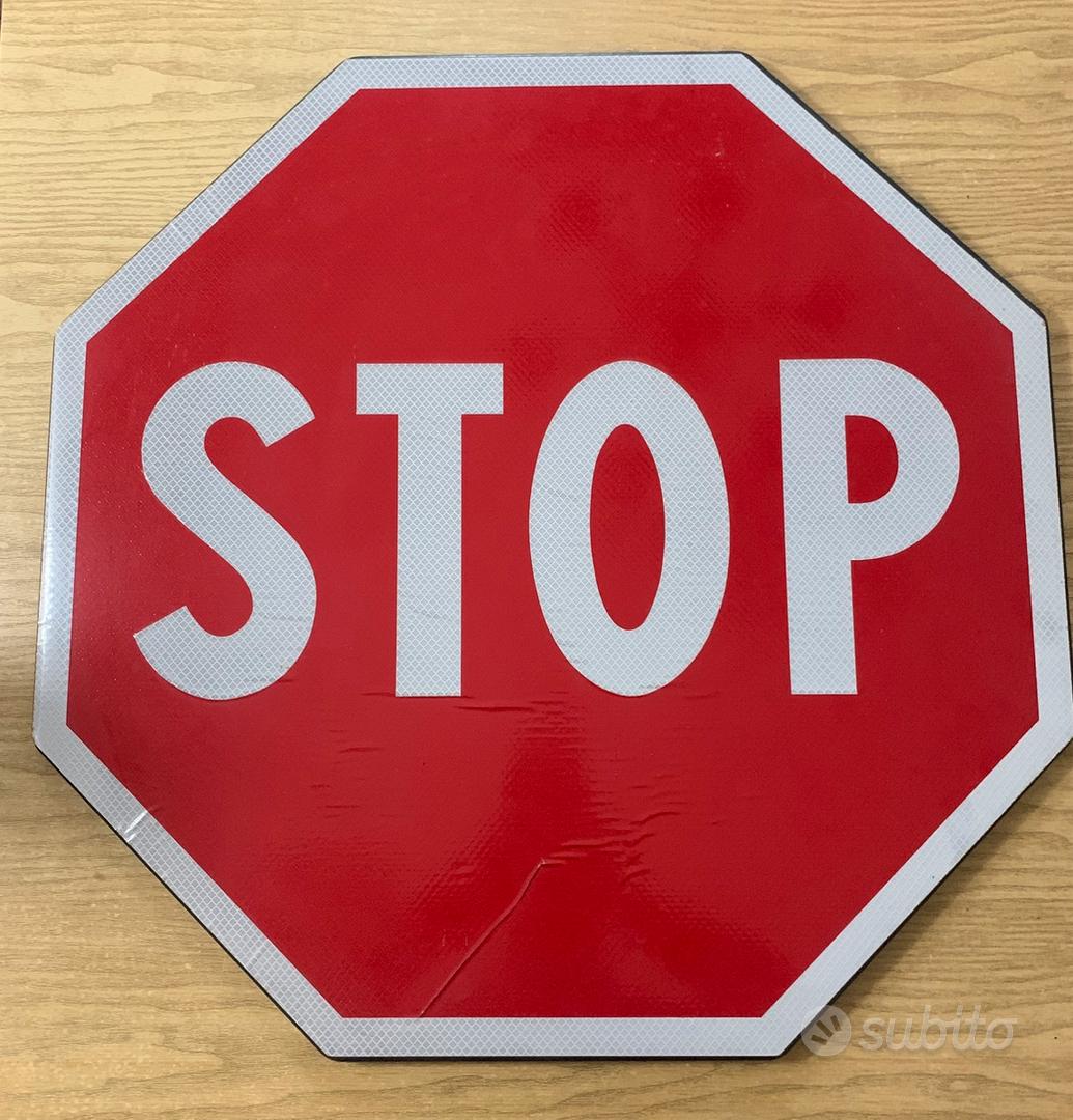 Cartello Stradale STOP 60 cm Rifrangente (nuovo) - Collezionismo In ...