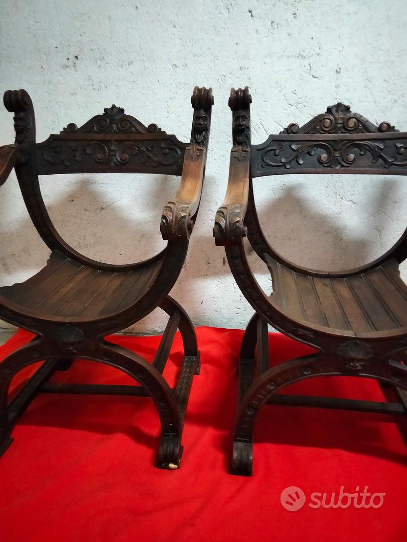 due sedie savonarole originali - Arredamento e Casalinghi In vendita a Lecco