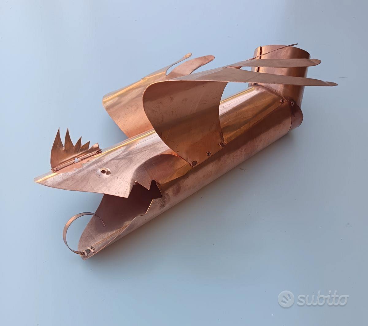 Drago pluviale rame 80 mm. scarico gronda - Giardino e Fai da te In ...