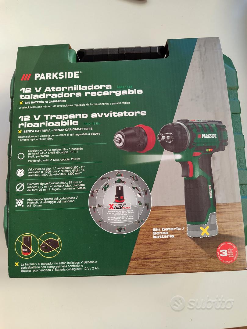 Trapano Avvitatore Parkside 12V X12V Team – Solo c - Giardino e Fai da ...