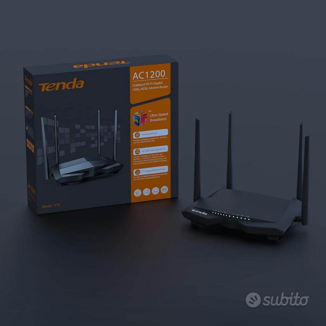 Tenda V12 Modem Router WiFi, Wireless AC1200 - Informatica In vendita a ...