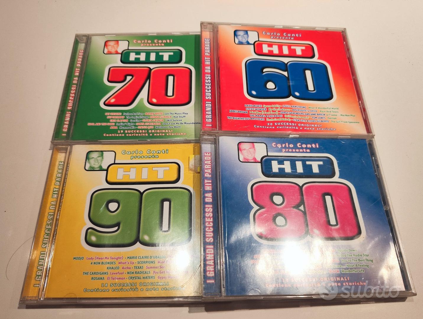 lotto 4 cd Carlo Conti hit 60 70 80 90 - Musica e Film In vendita a Roma