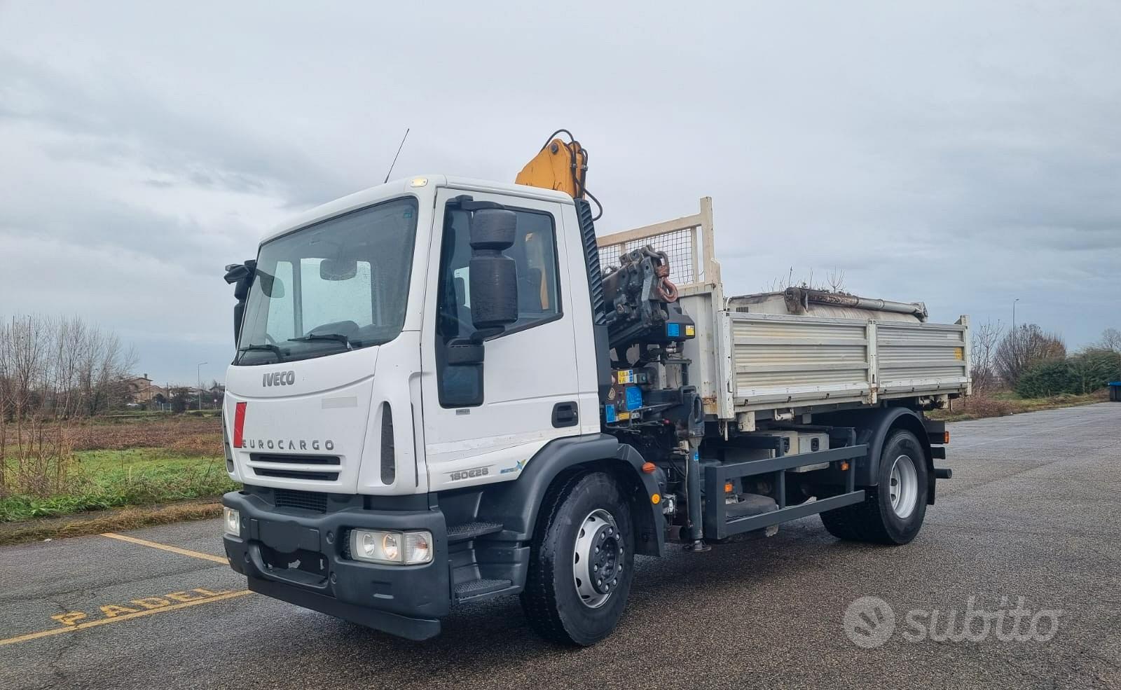 Subito - LECINI - COM - EUROCARGO 180E28 Ribaltabile con GRU COPMA ...