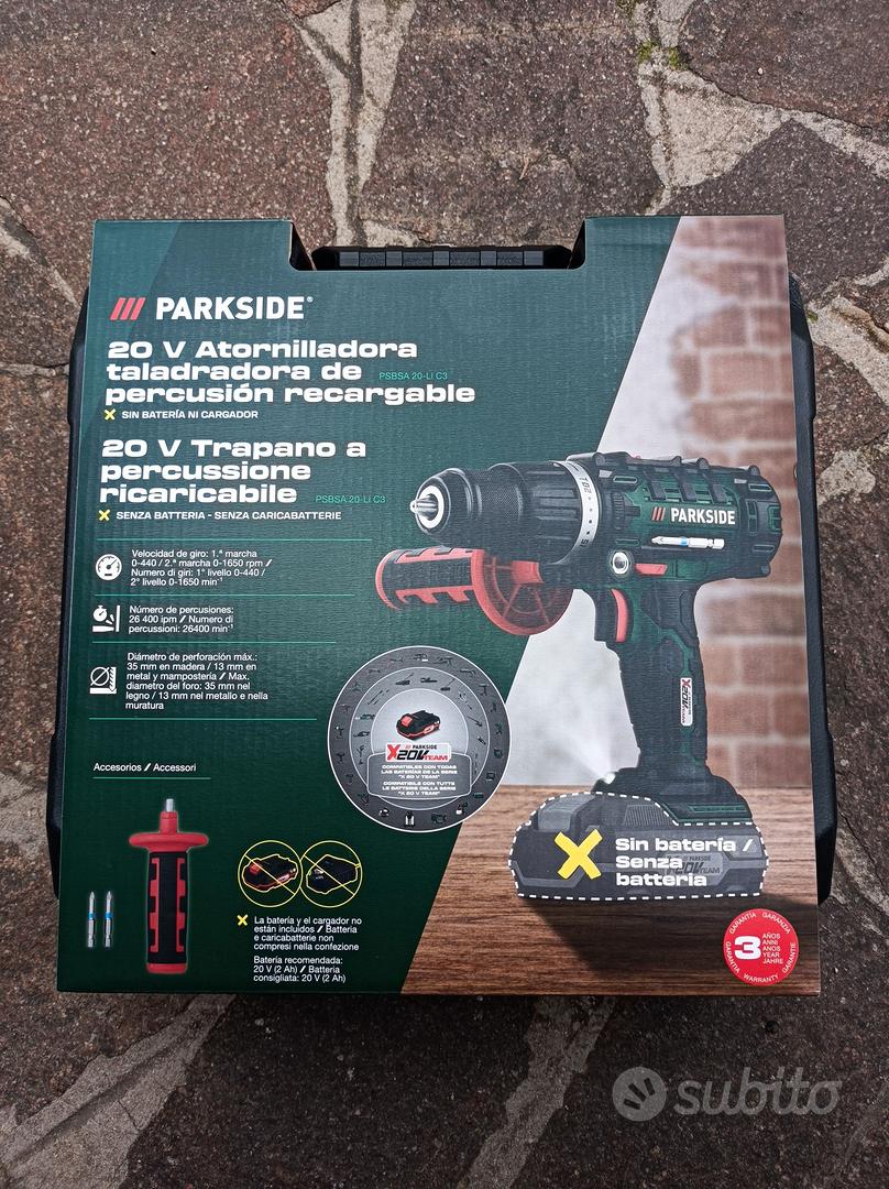 Trapano avvitatore con percussione 20V Parkside - Giardino e Fai da te ...
