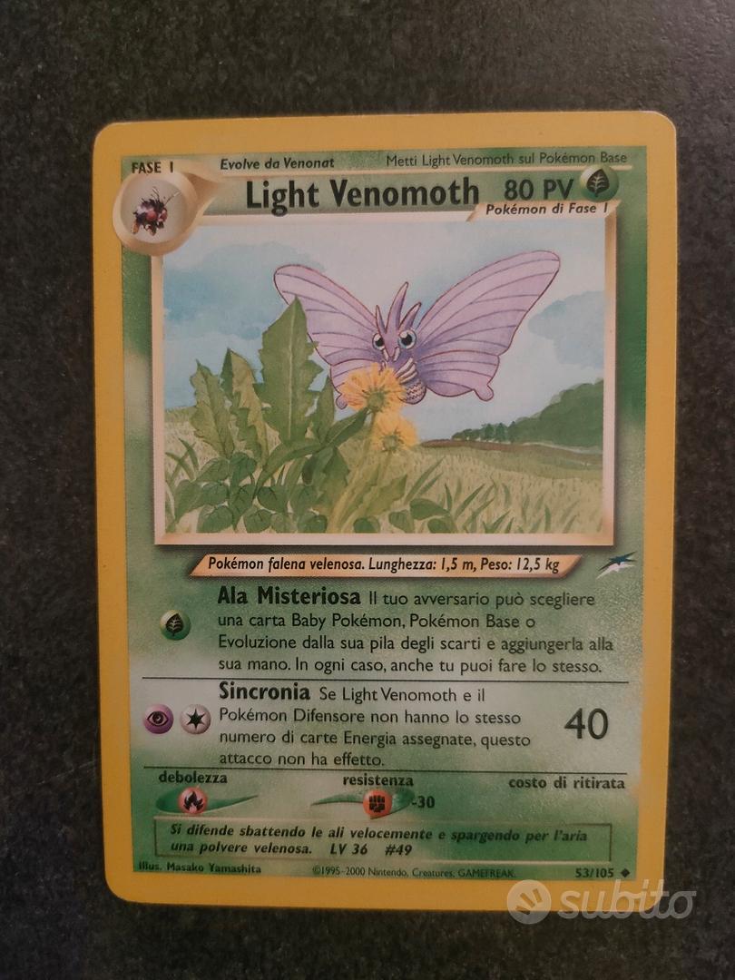 light venomoth neo Destiny ita carte Pokemon - Collezionismo In vendita ...