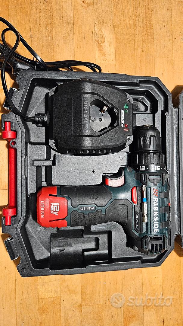 Trapano avvitatore Parkside 12V con batteria 2Ah - Giardino e Fai da te ...