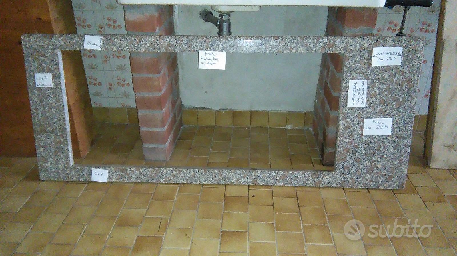 TOP IN GRANITO ROSA SARDO con foro lavello 110x50 - Arredamento e ...