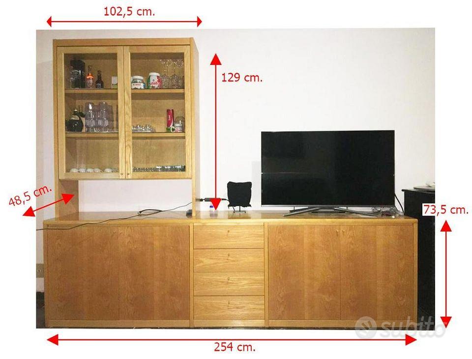 PARETE ATTREZZATA IN VERO LEGNO - Arredamento e Casalinghi In vendita a ...