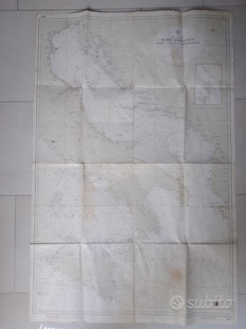 Cartina o Mappa , MARE ADRIATICO -Anno 1964/1975. - Collezionismo In ...