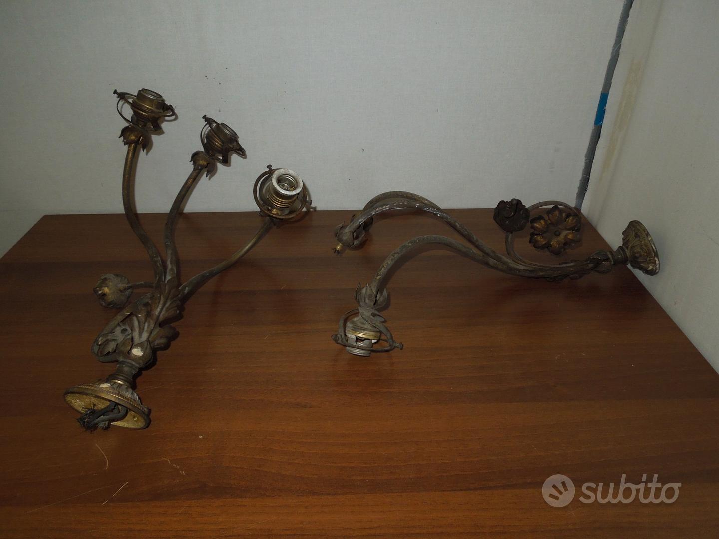 Subito - Cose vecchie di Melfer Srl - Coppia applique a muro in ottone ...