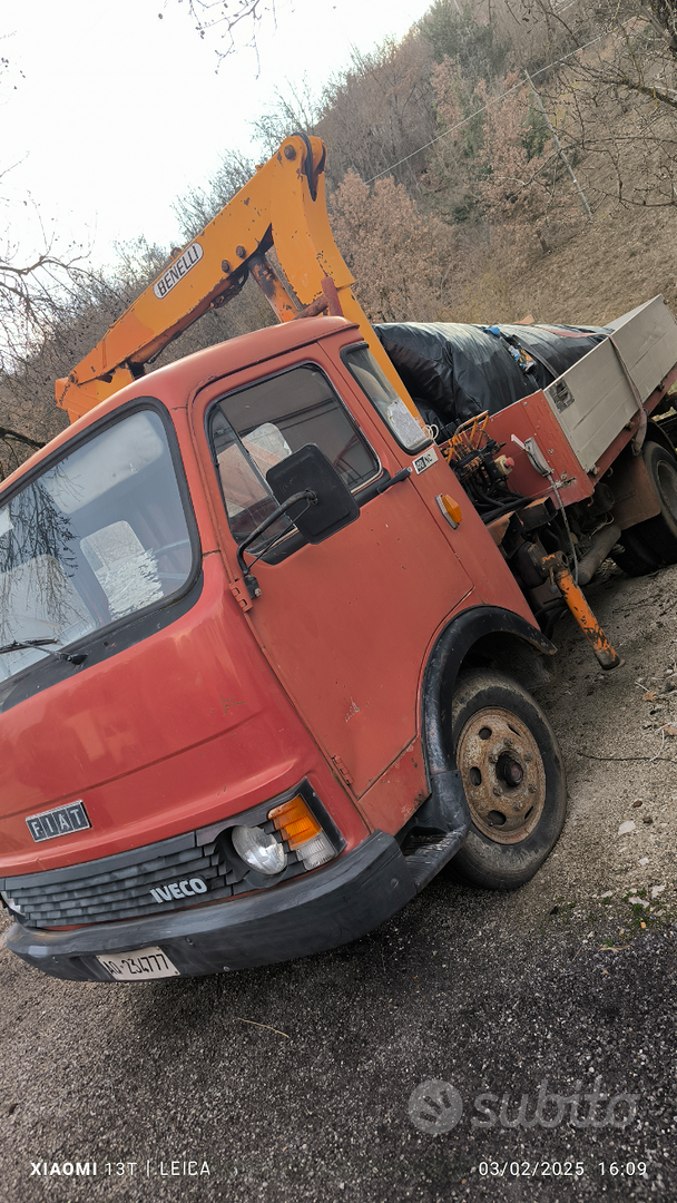 Om 40. Con gru e cestello cassone fisso - Veicoli commerciali In ...