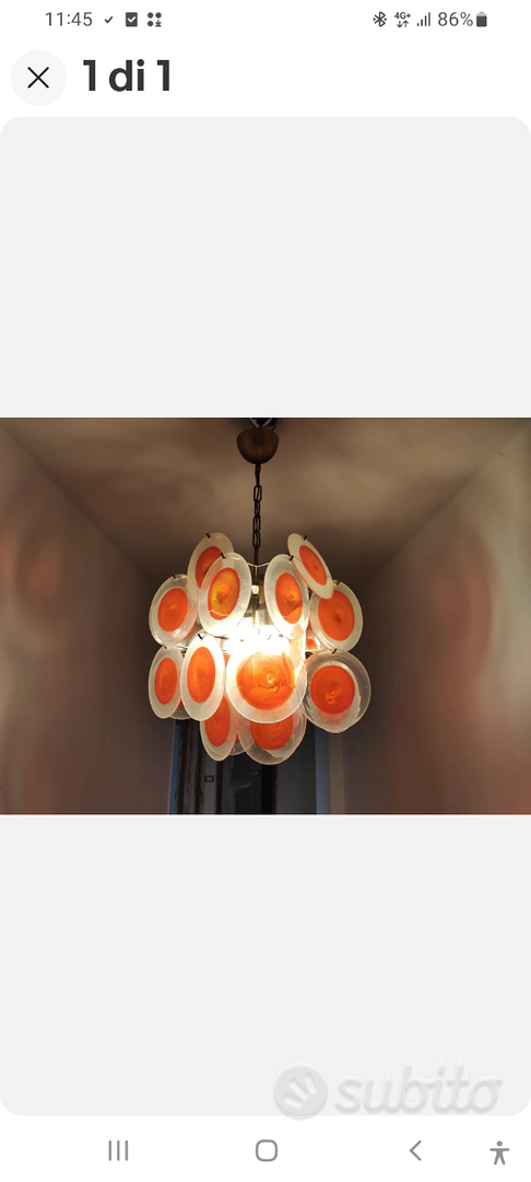 Lampadario Mazzega Gino Vistosi anni 60 70 dischi - Arredamento e ...