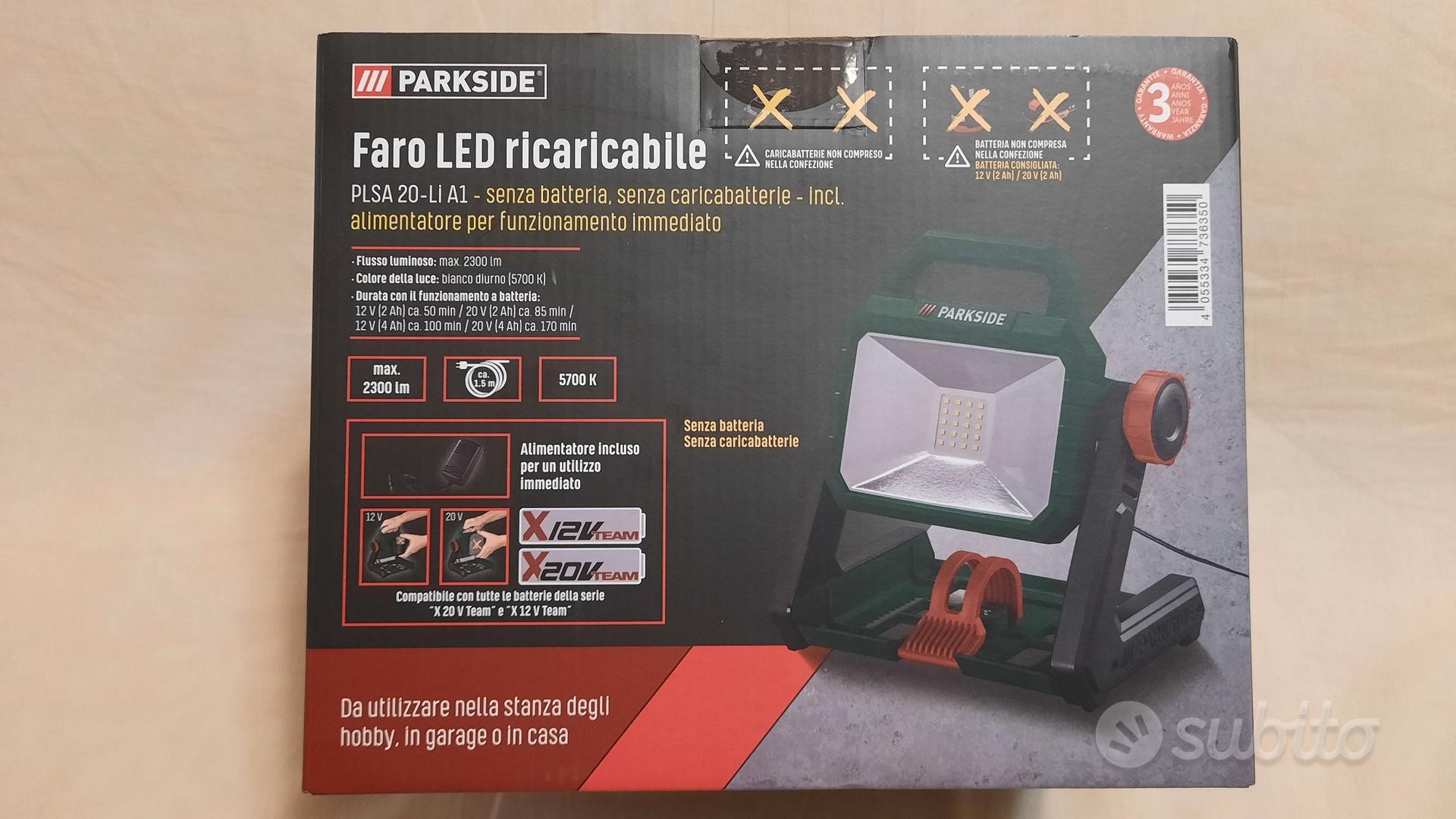 FARO LED Ricaric X20V+12V+Presa elettrica PARKSIDE - Giardino e Fai da ...