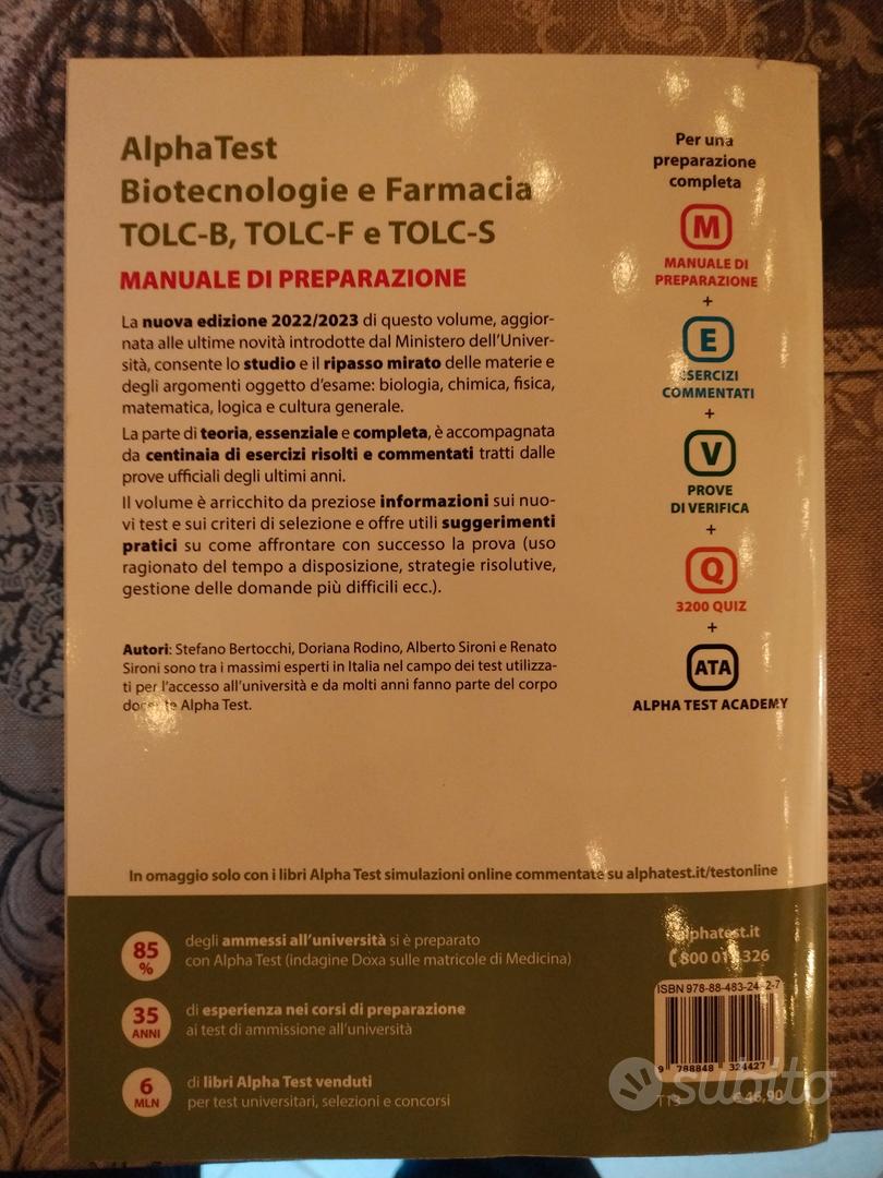 testo chimica alpha test biotecnologie e farmacia - Libri e Riviste In ...