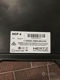 Amplificatore Hertz HCP 4 – 4 canali - Audio/Video In vendita a Roma