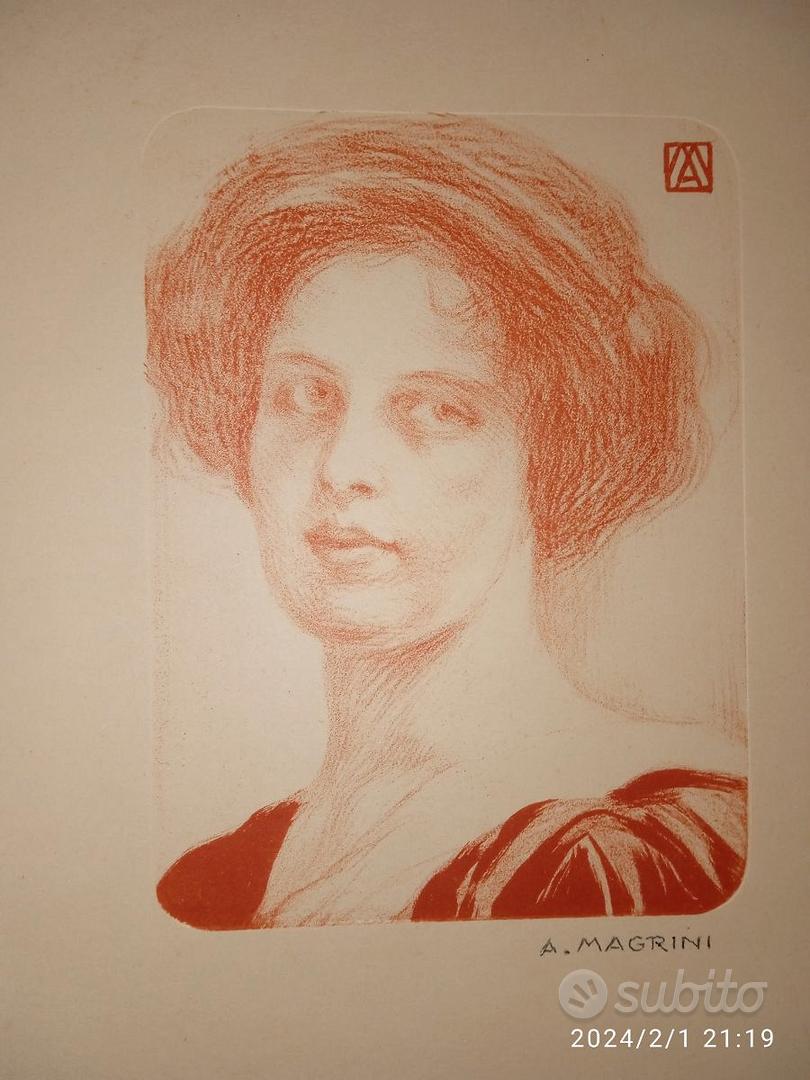 Rara litografia di Adolfo Magrini - Collezionismo In vendita a Milano