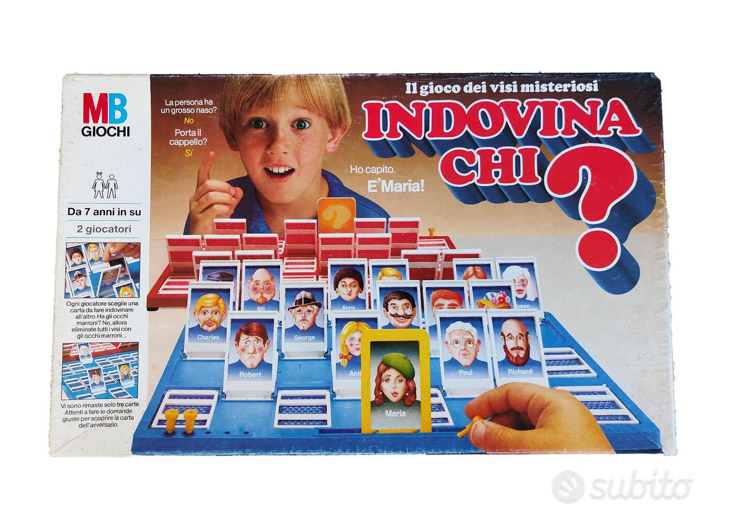 Indovina Chi? Vintage 80's Gioco da Tavolo MB - Collezionismo In ...