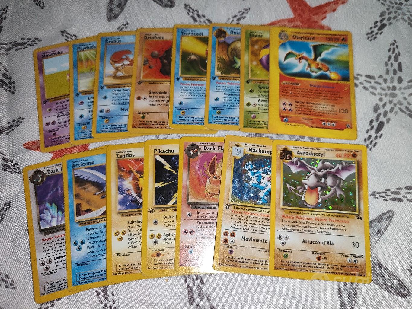carte Pokemon Prima edizione brillanti molto rara - Collezionismo In ...