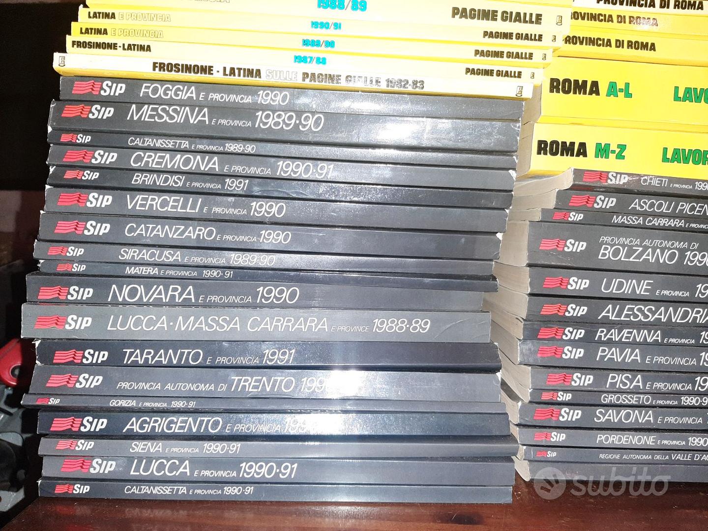 Elenchi telefonici SIP e pagine gialle anni 80/90 - Collezionismo In ...