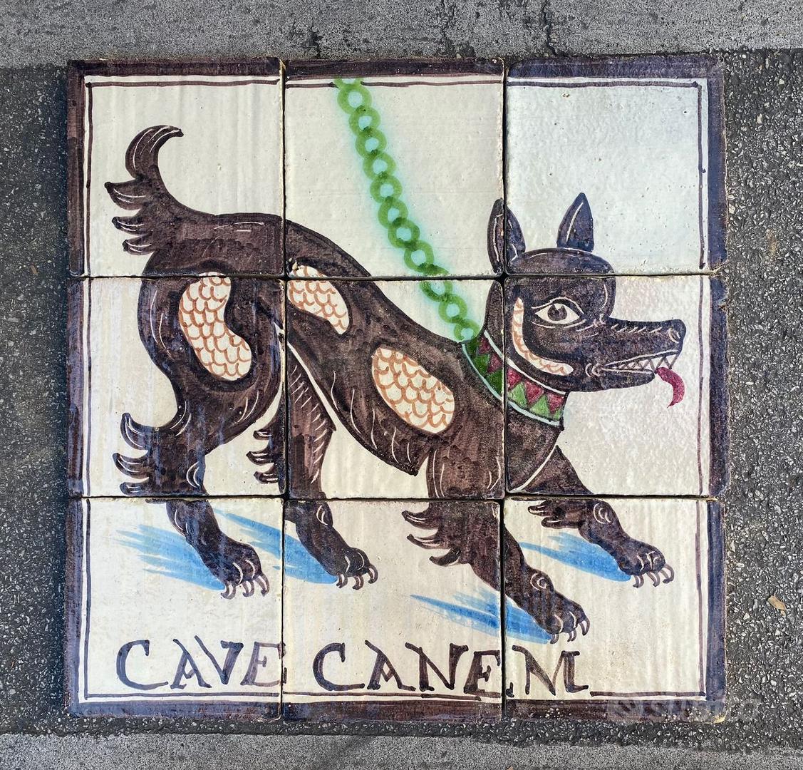 Mattonella riggiola Attenti al cane Cave canem - Collezionismo In ...