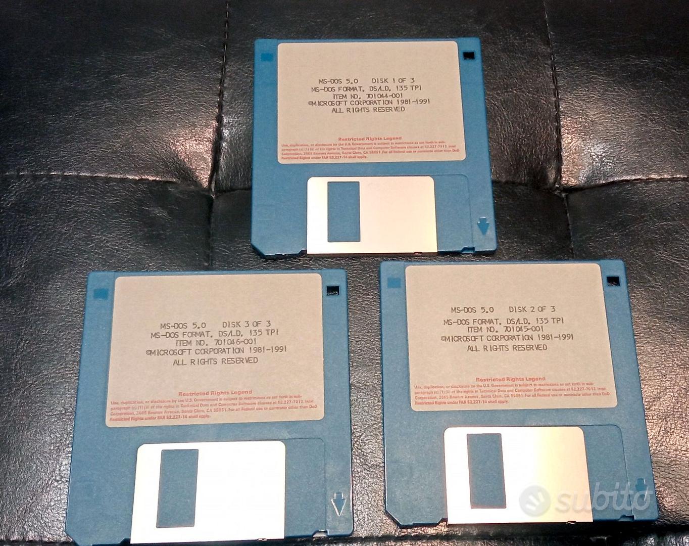 MS-DOS 5.0 Microsoft – 3 floppy 3,5" completi - Informatica In vendita ...